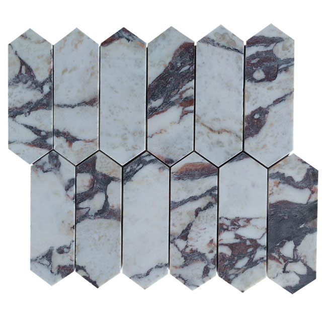 Athena White Marble 2x6 Inch Honed Picket Mosaic Tile - XIAMEN HIBO ...